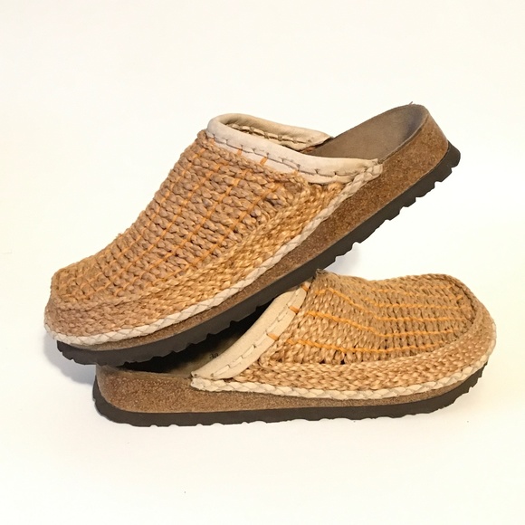 Birkenstock | Shoes | Birkenstock Betula Woven Straw Jute Rafia Tan And ...